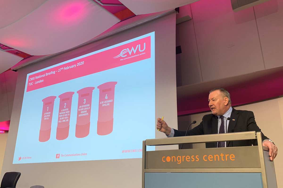 CWU: Terry Pullinger tells Royal Mail: ‘No justice, no peace’