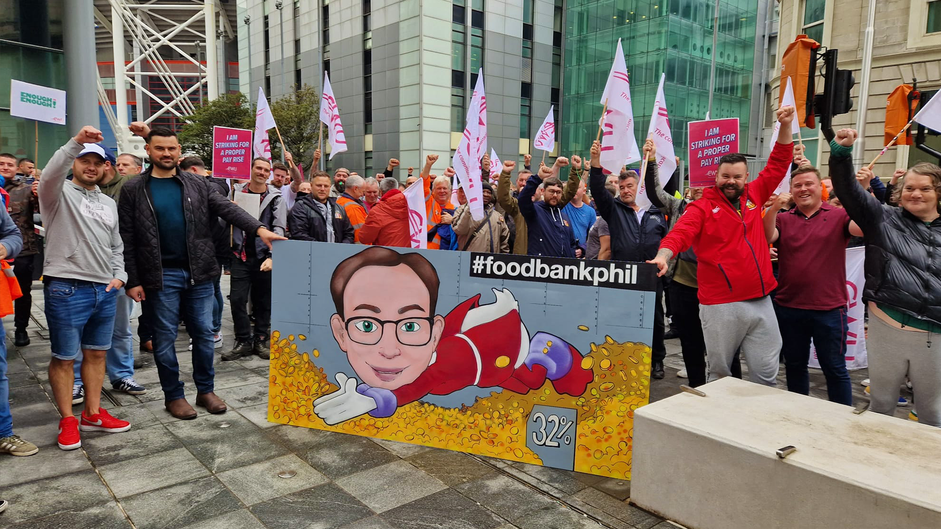 CWU: CWU strikers in Cardiff